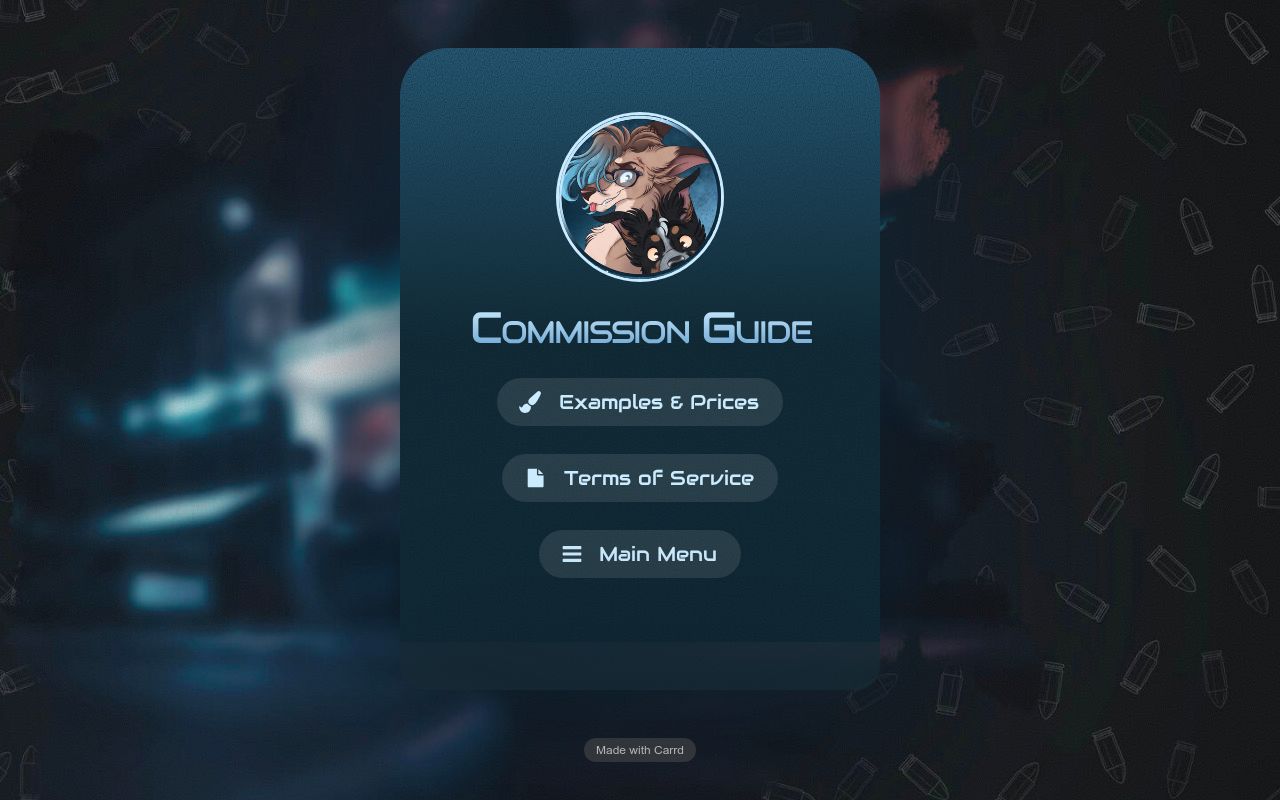 Commissions Main Menu